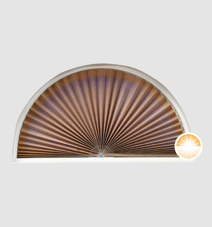 Original Arch Fabric Pleated Light Filtering Natural Window Shade ...