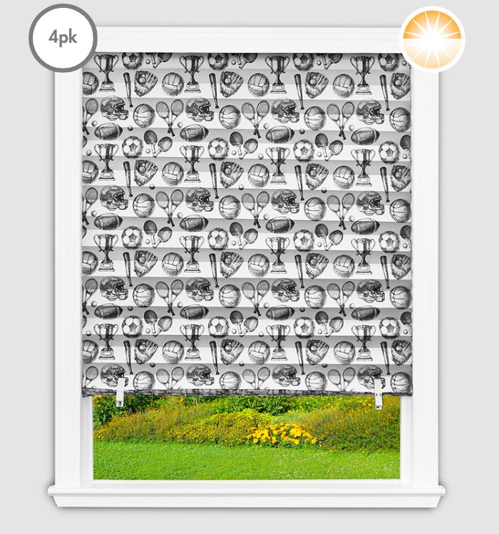 Original Printed Window Shade – Sports | No Tools Installation – Redi Shade